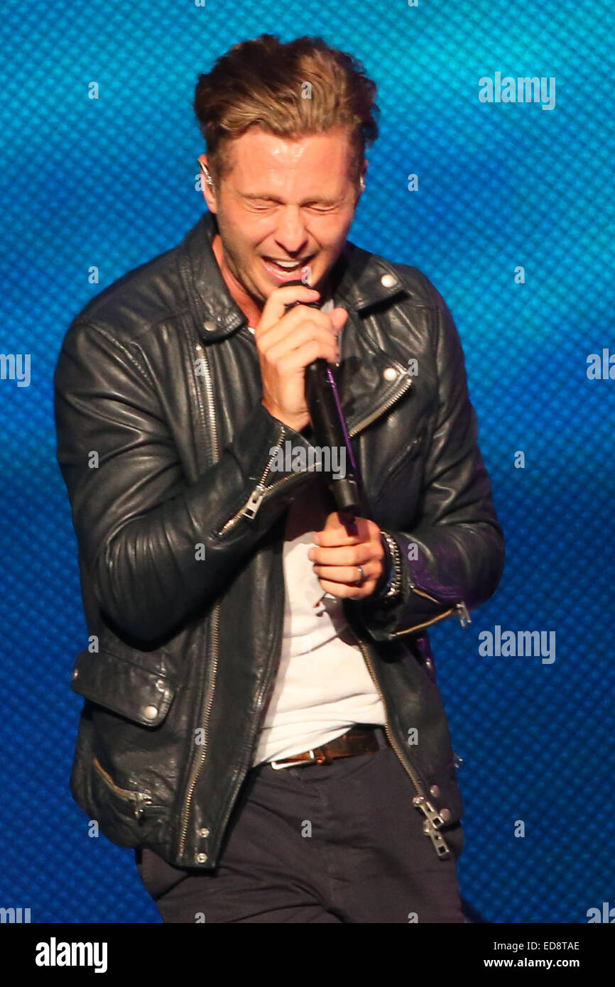 Ryan Tedder and One Republic performs live at the Jones Beach Theater. Featuring: Ryan Tedder ...