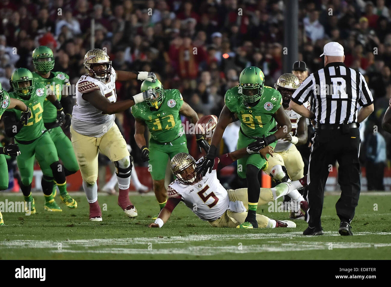 Pasadena, CA. 1st Jan, 2015. Florida State Seminoles quarterback Jameis ...