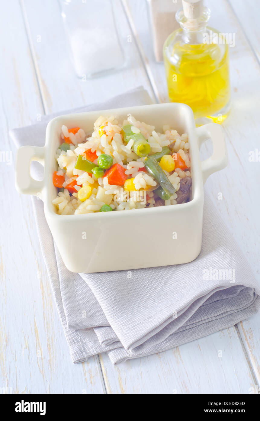 rice with vegetable Stock Photo - Alamy