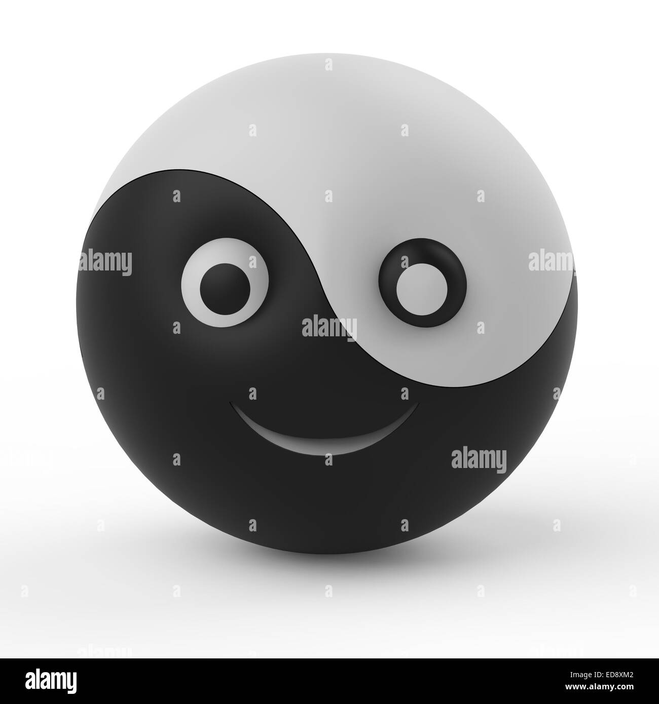 Yin yang ball Black and White Stock Photos & Images - Alamy