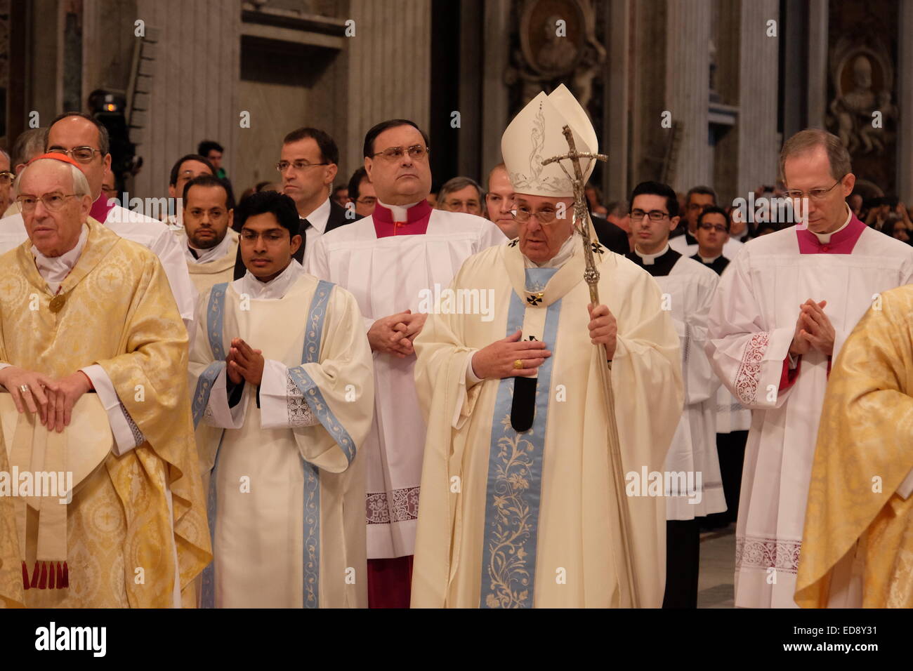 Vatican City. 1st January, 2015. Vatican City St Peter's Basilica 1th ...
