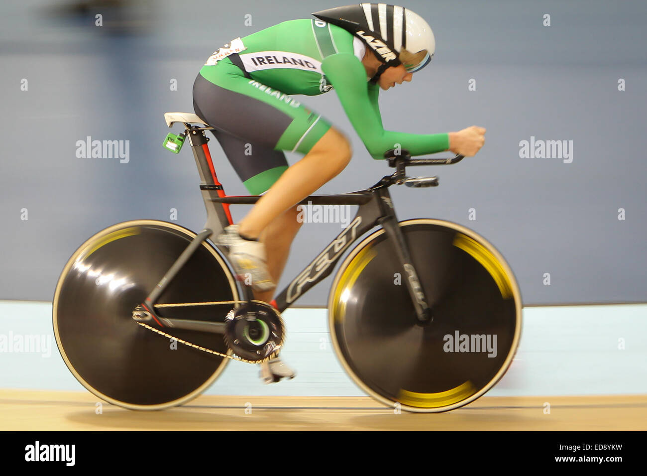 Caroline Ryan of Ireland takes part in the Individual Pursuit section ...