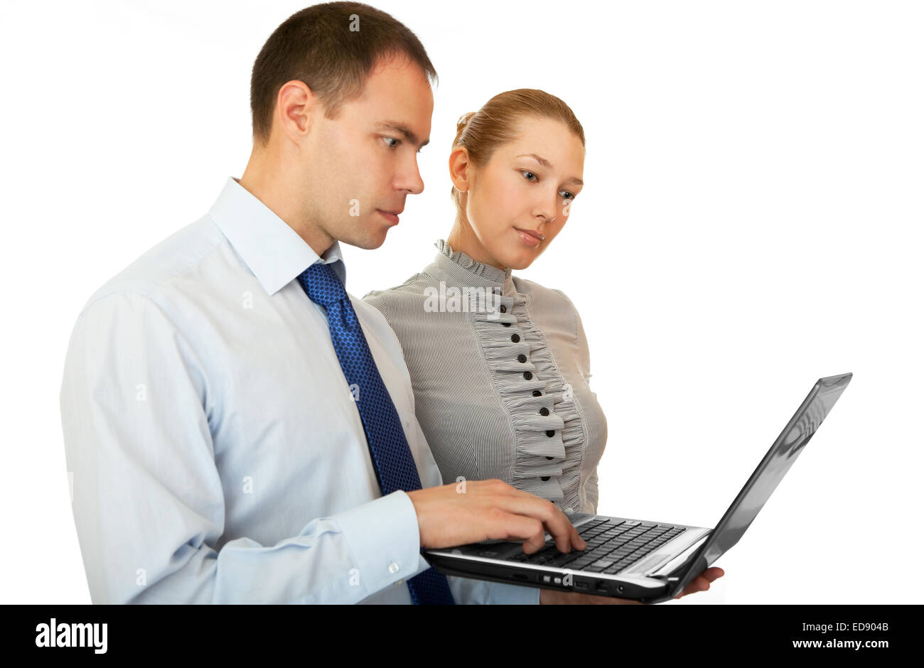 Business people with laptop Stock Photo - Alamy