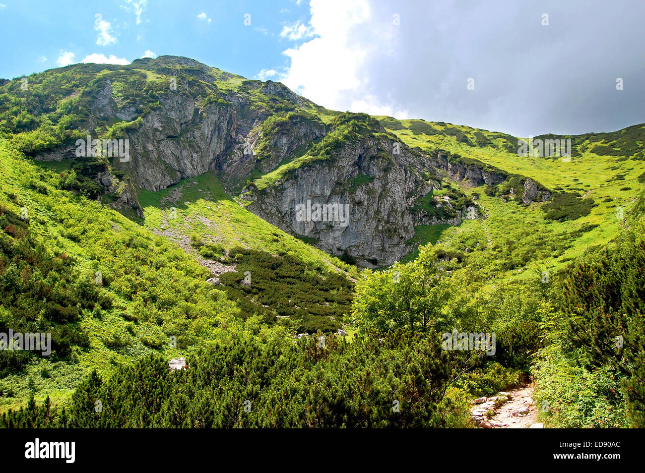 Mountains Slope Grass Rocks And Grass On Hillside · Free Stock Photo