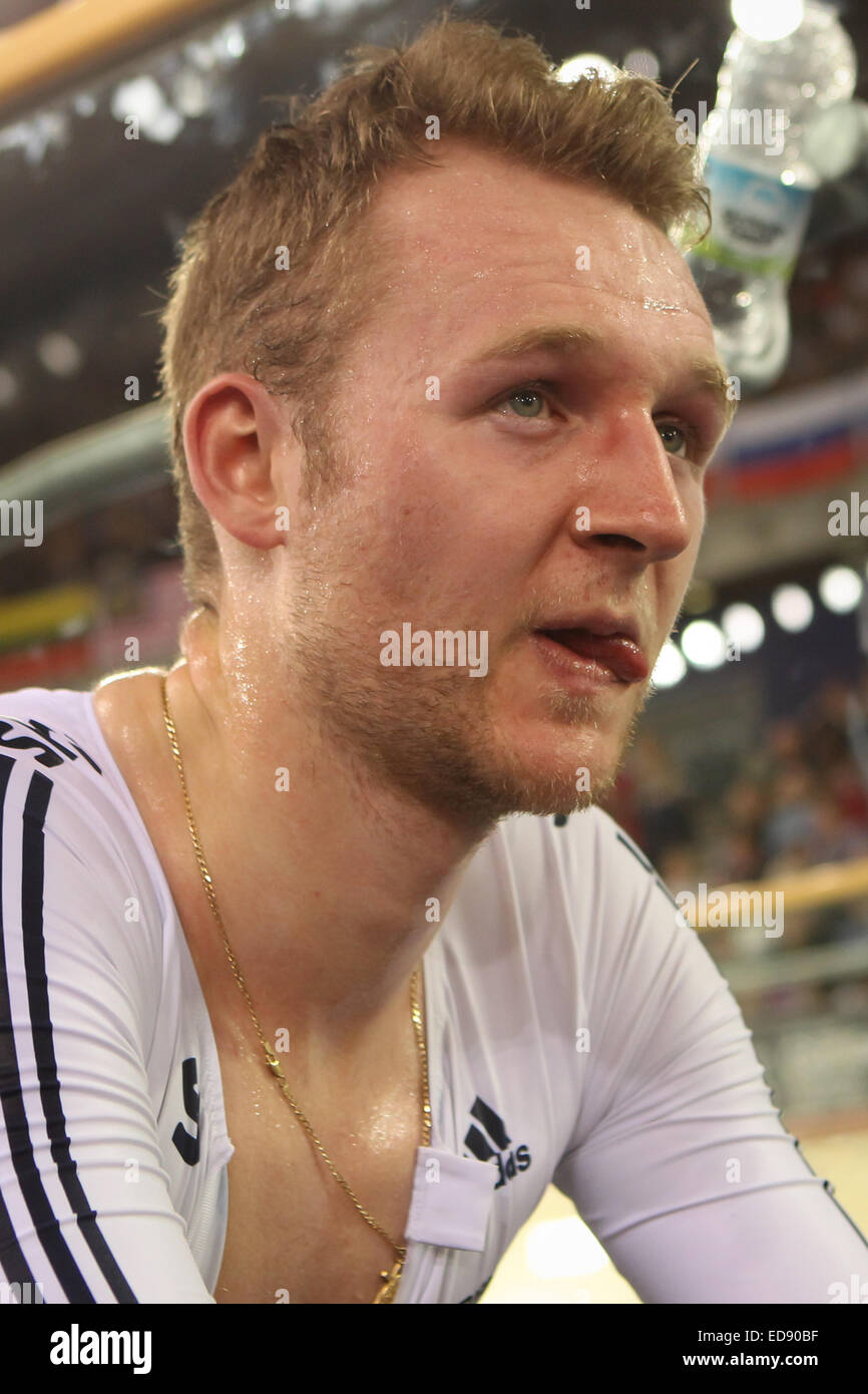 Mark Christian after winning Gold in the Men's Madison with Owain Doull ...