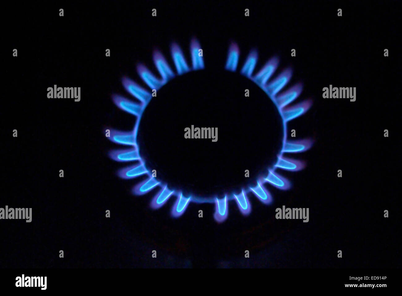 Burning gas ring Stock Photo - Alamy