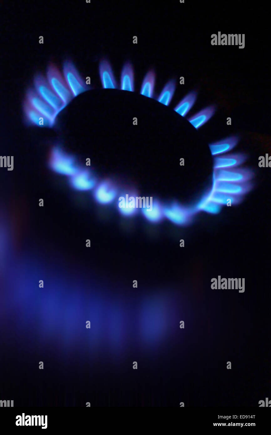 Burning gas ring Stock Photo - Alamy
