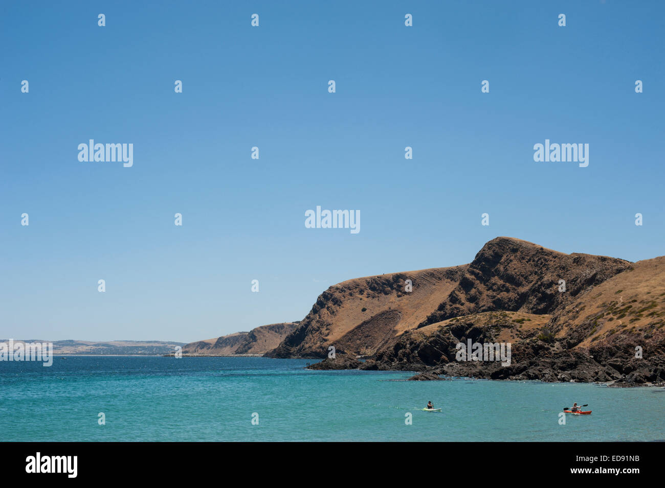 Beach, cove, and headland at Second Valley on the Fleurieu Peninsula ...