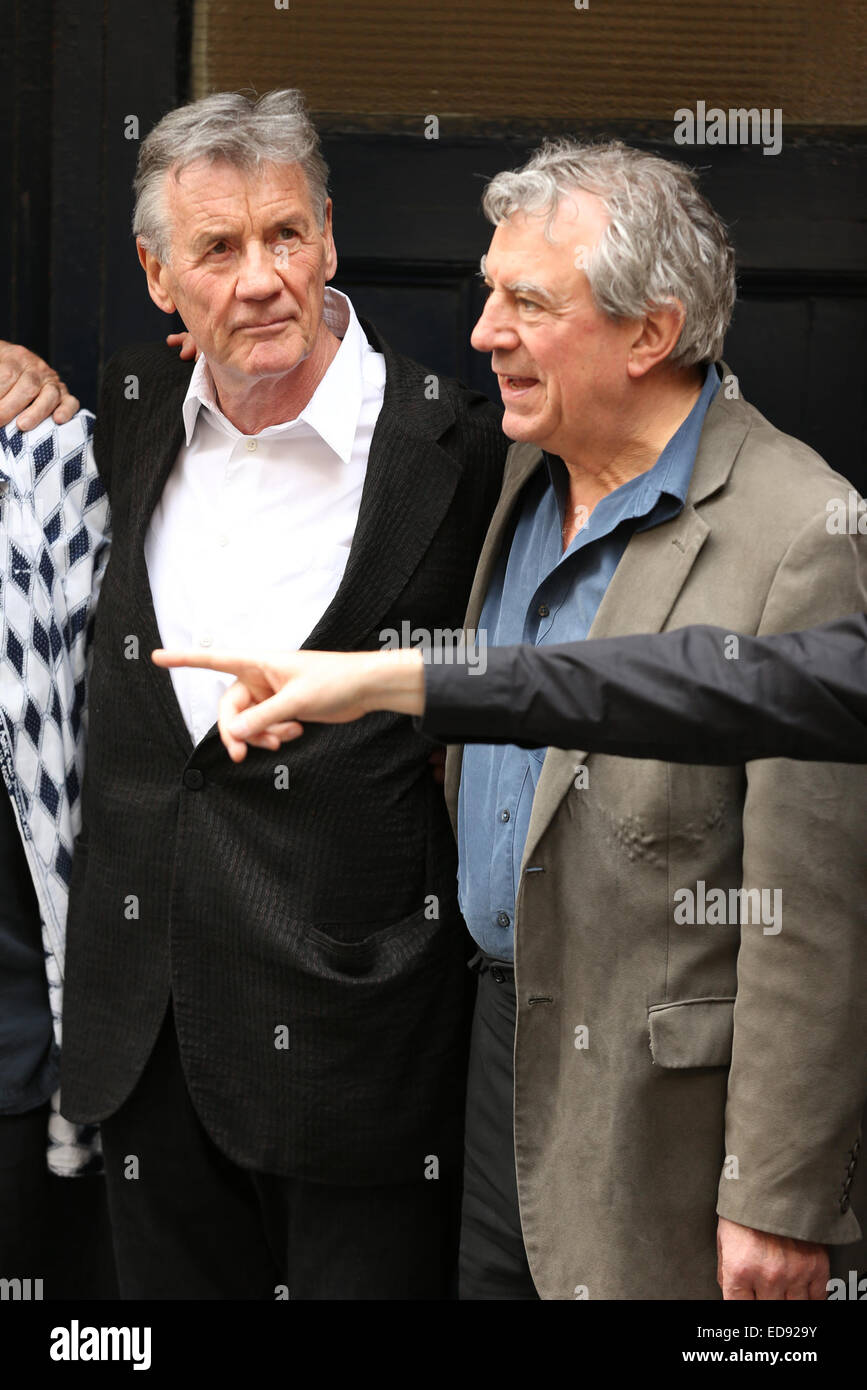 Monty Python photocall at The London Palladium Featuring: Michael Palin ...