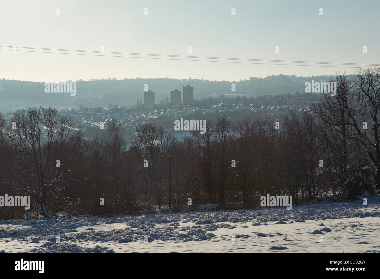 The view from Loxley Common looking towards Stannington in Sheffield ...