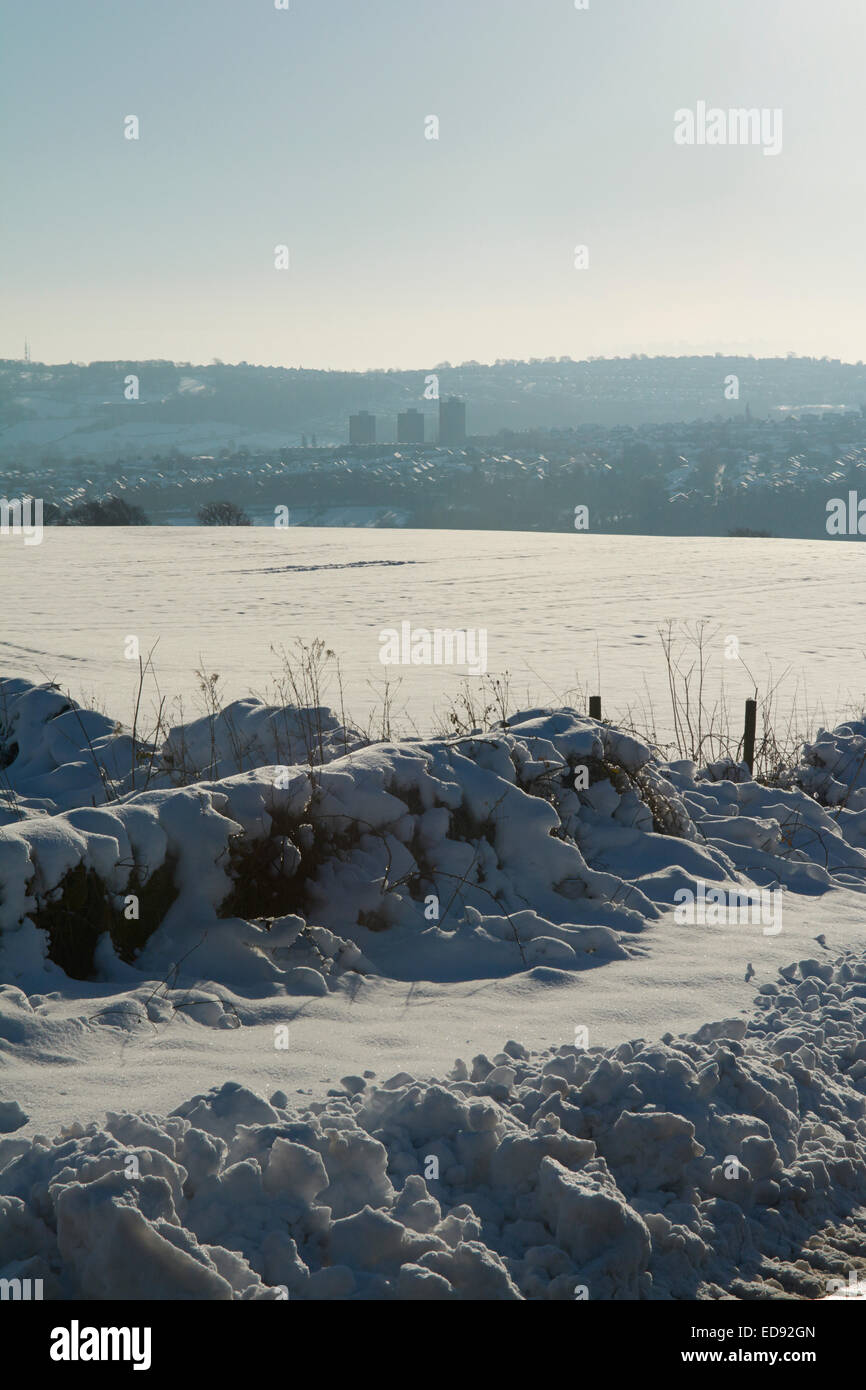 The view from Loxley Common looking towards Stannington in Sheffield ...