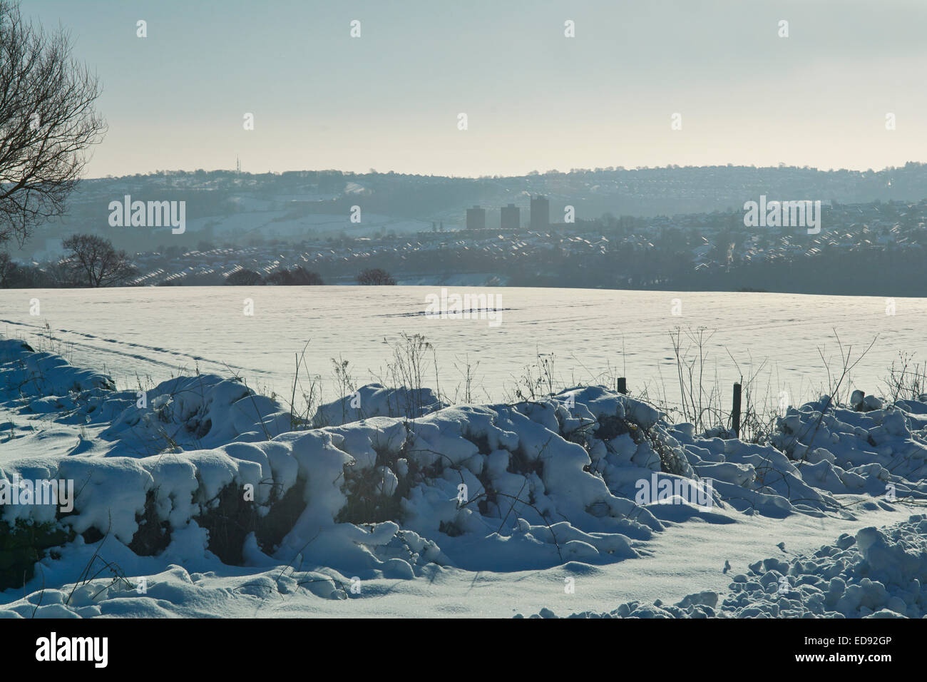 The view from Loxley Common looking towards Stannington in Sheffield ...
