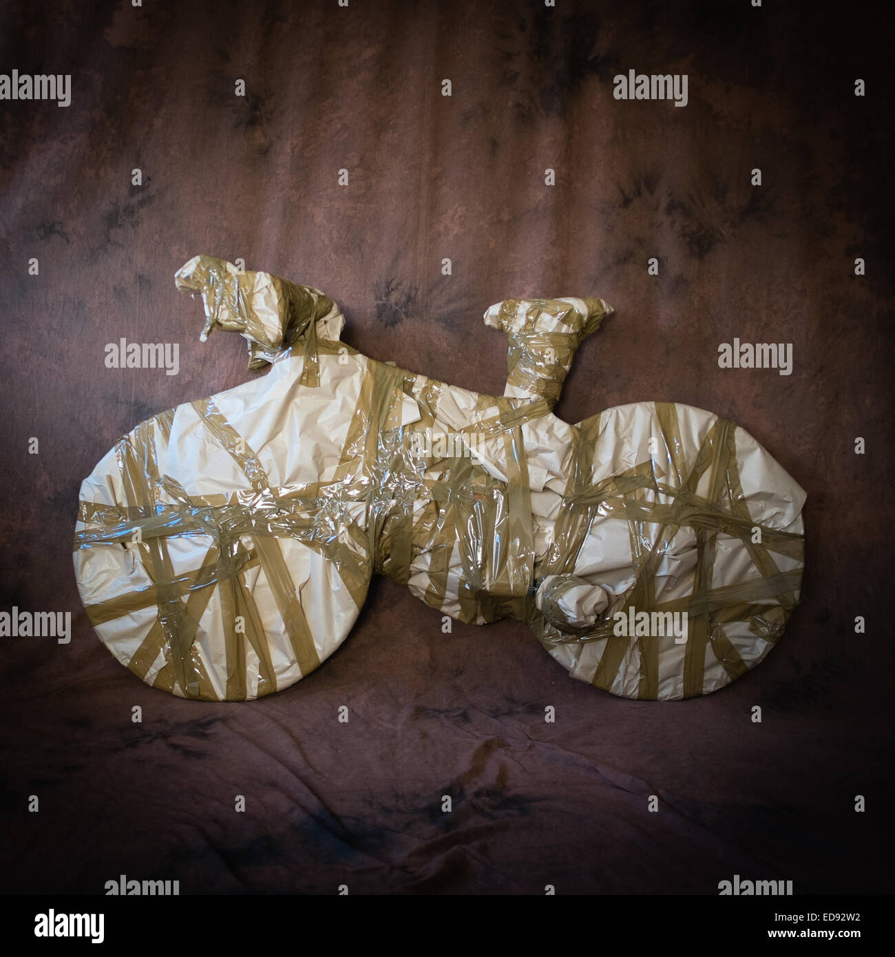 Mystery object: The distinctive shape of a bicycle 'gift wrapped' in ...