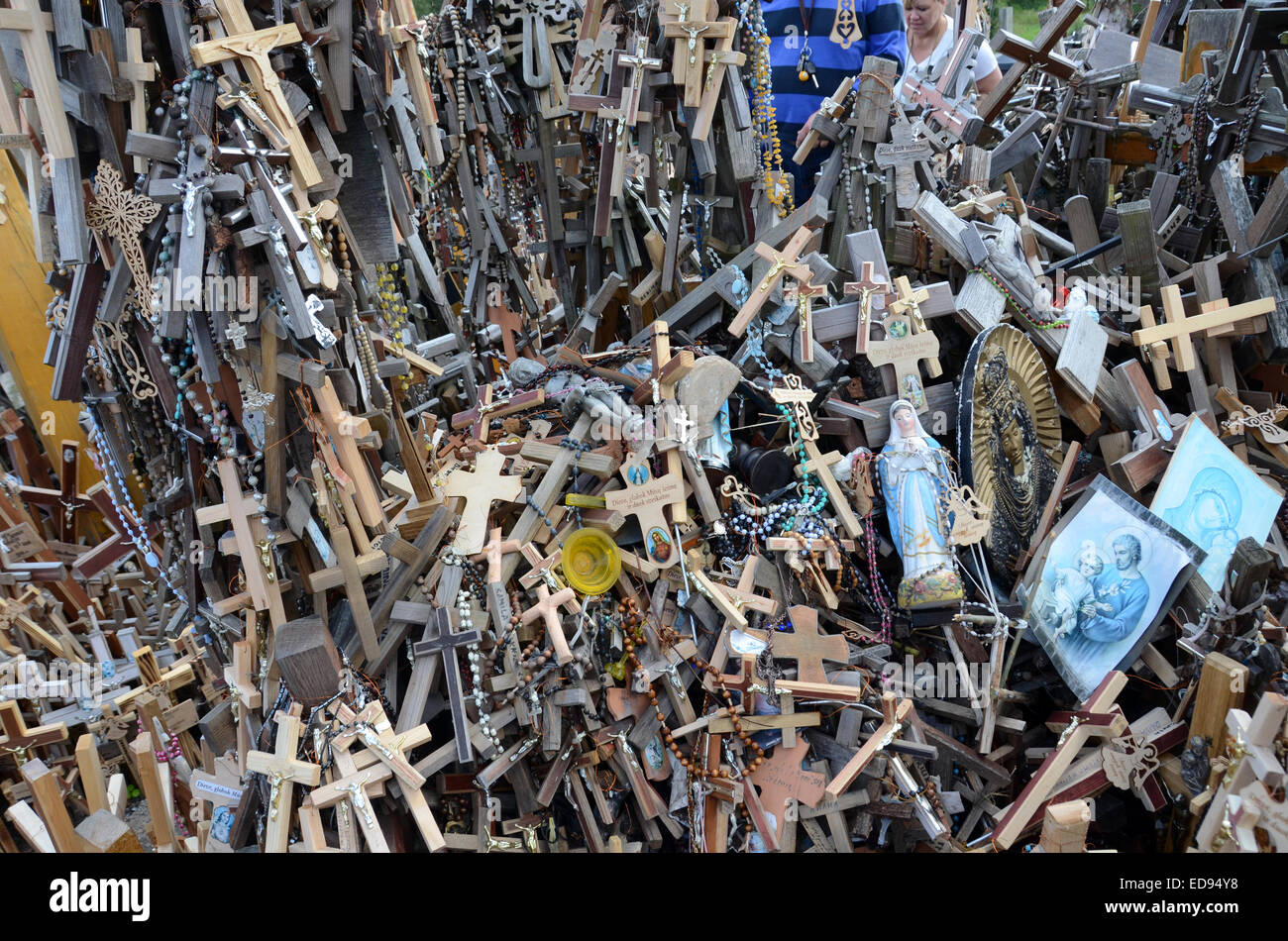 The Hill of Crosses in Lithuania crosses catholic shrine Stock Photo ...