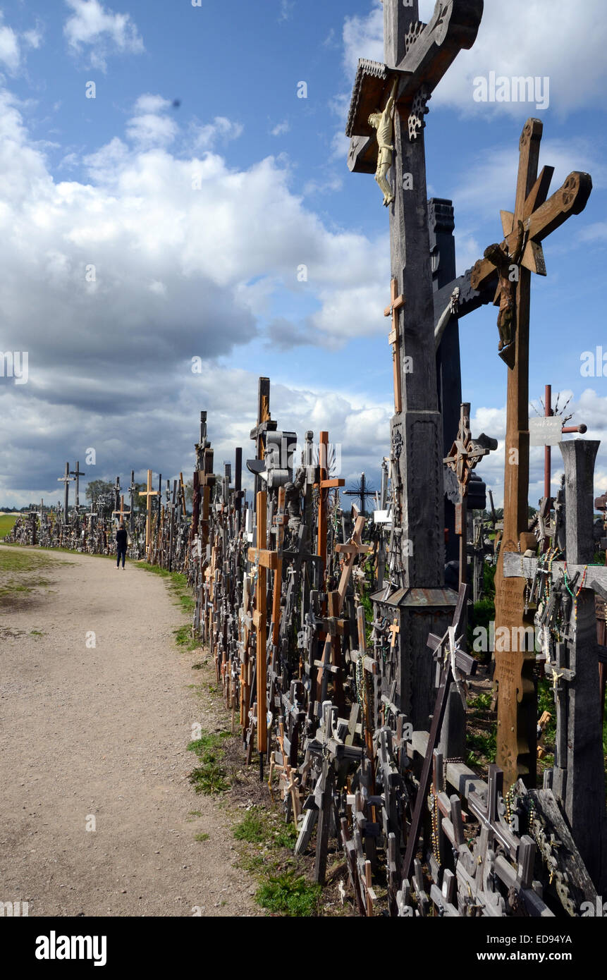 The Hill of Crosses in Lithuania crosses catholic shrine Stock Photo ...