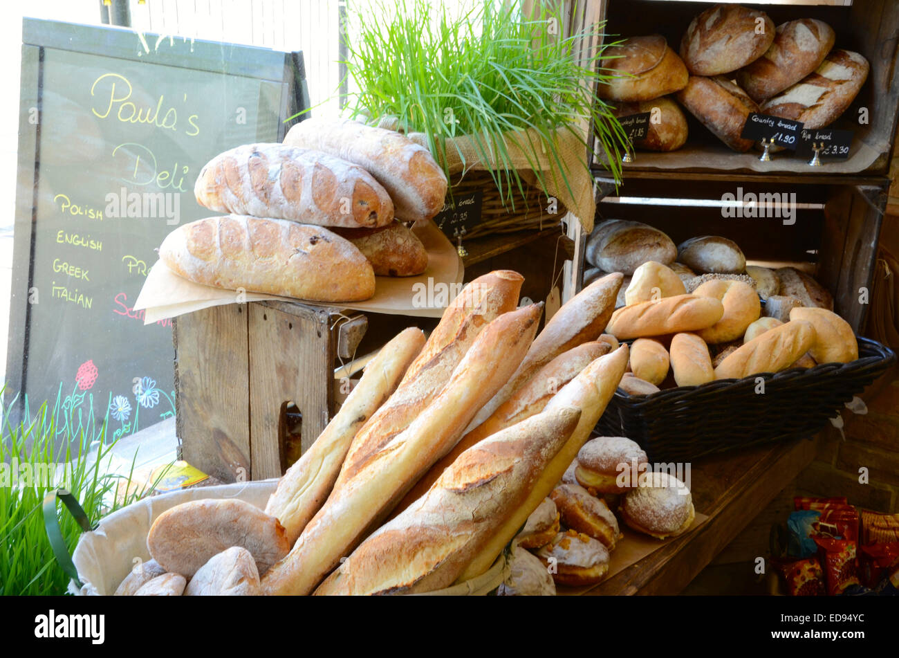 rustic bread in delicatessen polish deli bread rolls rustic brown ...