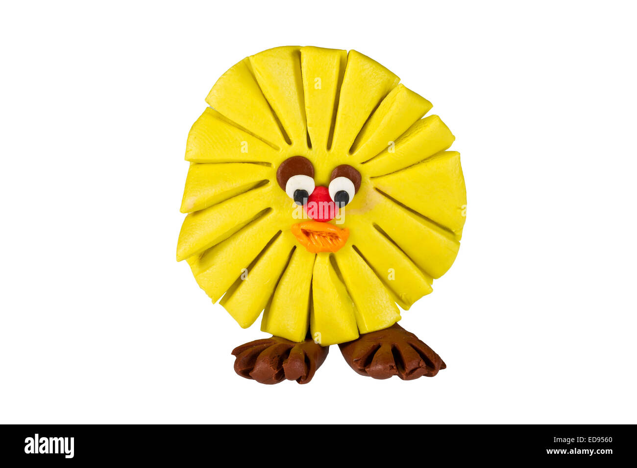 Sun of plasticine isolated on white background Stock Photo - Alamy