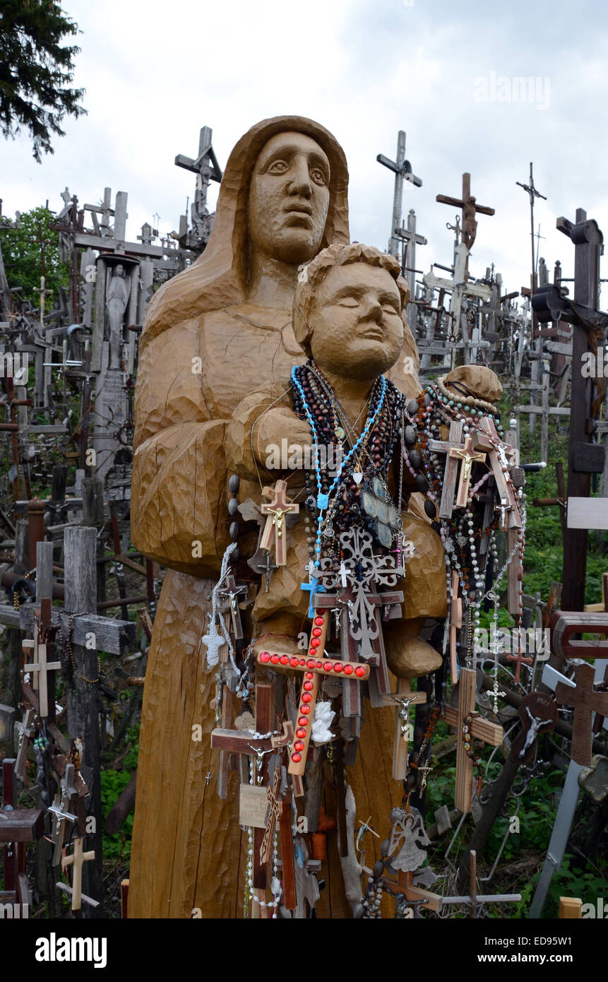 The Hill of Crosses in Lithuania crosses catholic shrine Stock Photo ...