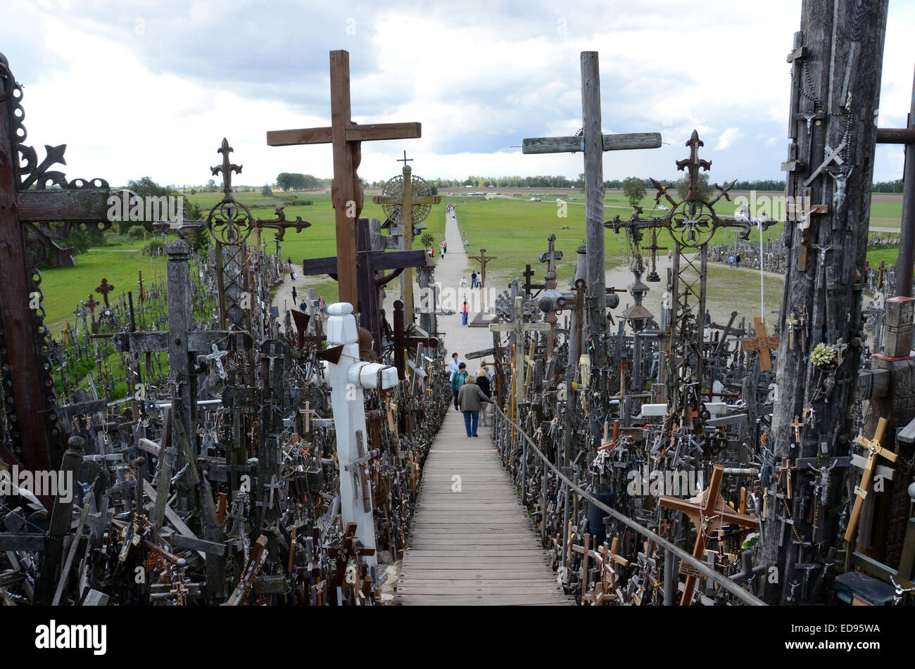 The Hill of Crosses in Lithuania crosses catholic shrine Stock Photo ...