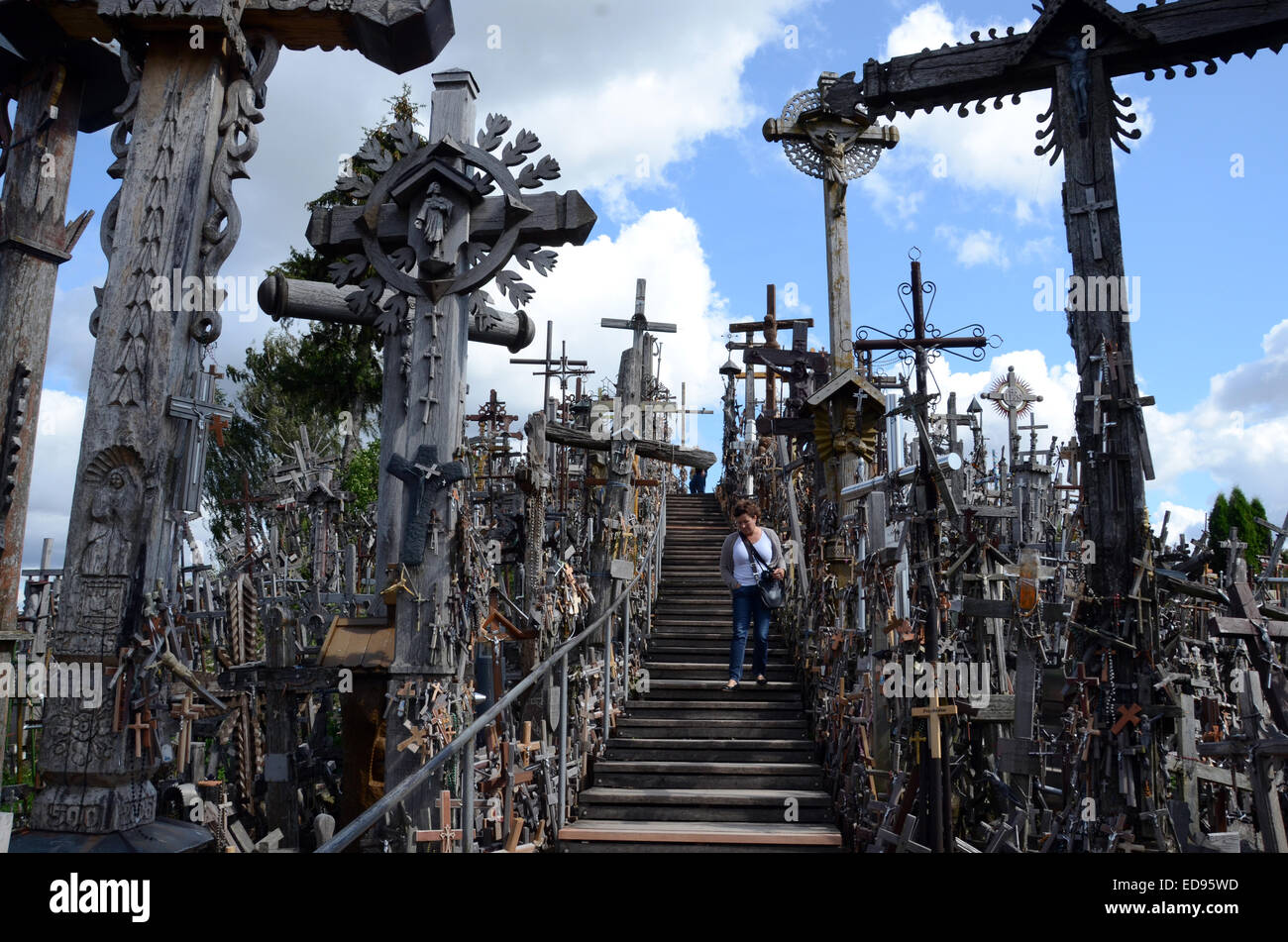 The Hill of Crosses in Lithuania crosses catholic shrine Stock Photo ...
