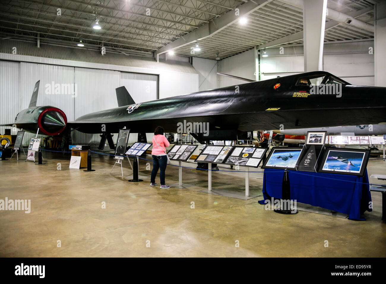 An A-12 Blackbird (CIA) spy plane of the USAF at the USS Alabama ...
