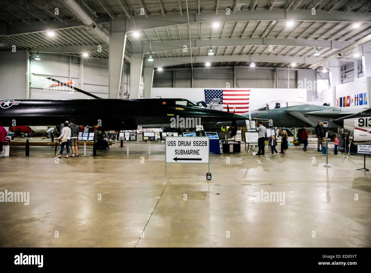 Aircraft museum at the USS Alabama Memorial Park in Mobile Stock Photo ...