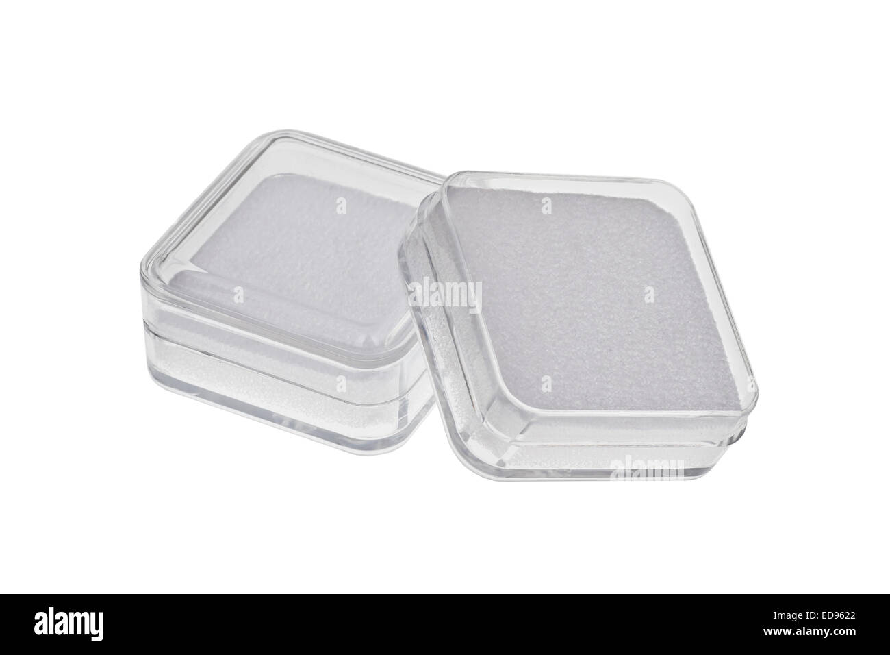 Transparent gift box isolated on white background Stock Photo - Alamy