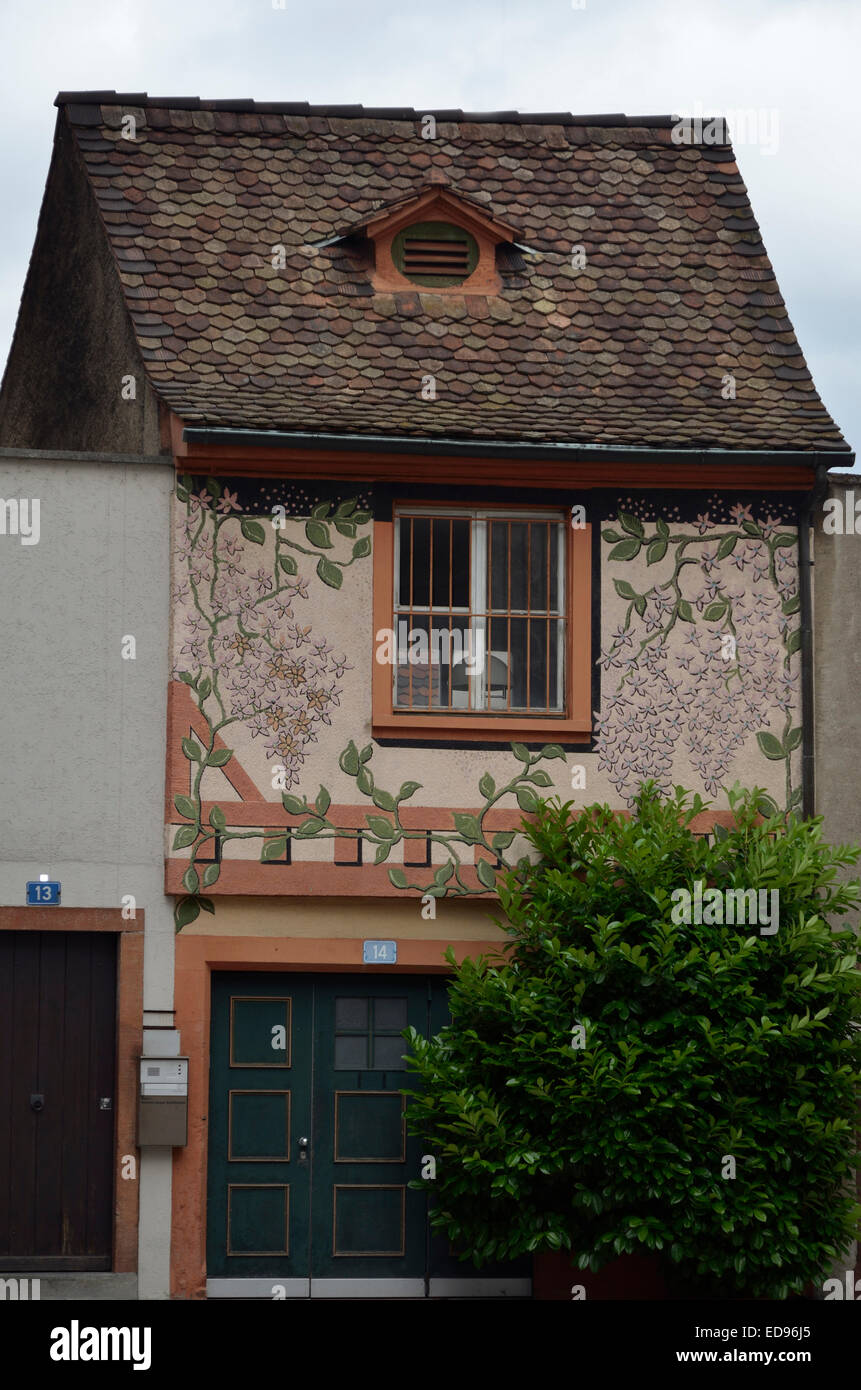 Decorated House Martinskirchplatz, Old Basel, Switzerland, Europe Stock ...