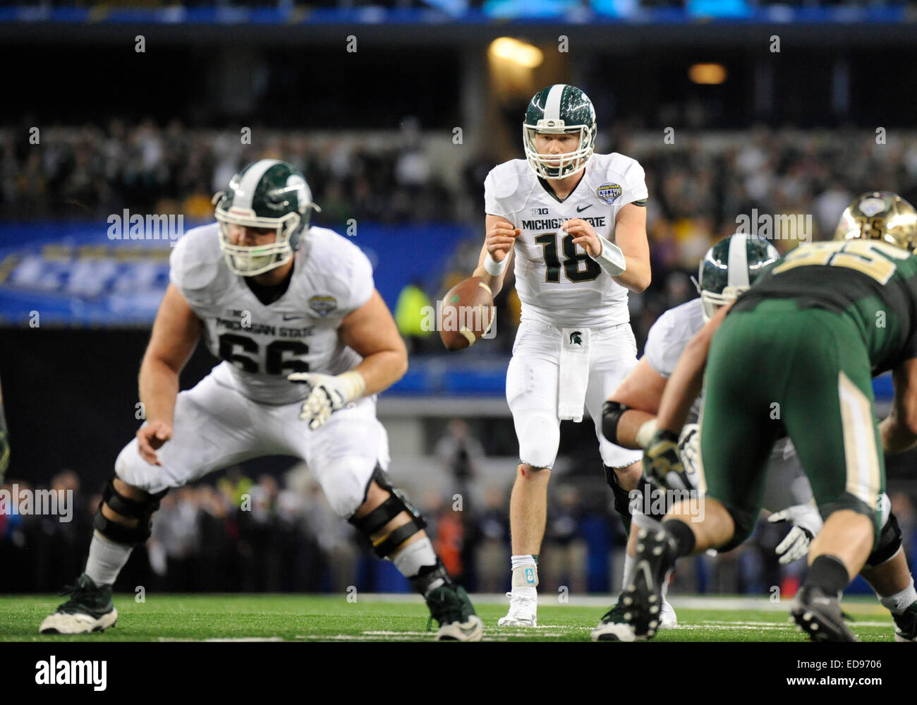 January 01, 2015: Michigan State Spartans quarterback Connor Cook #18 ...