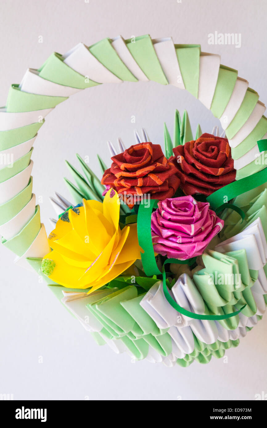 Origami Basket Of Flowers High Resolution Stock Photography and Images ...