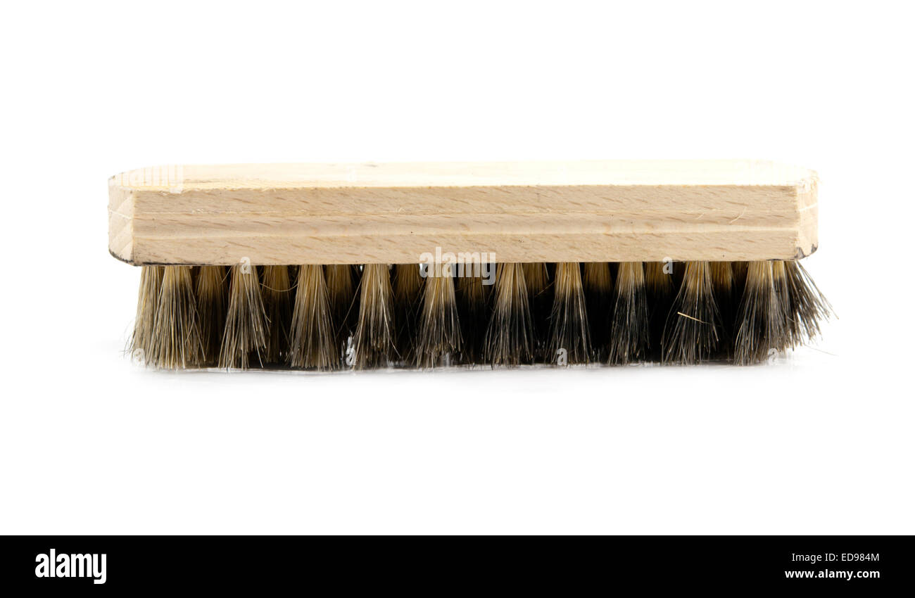 clothes brush with wooden handle isolated Stock Photo - Alamy