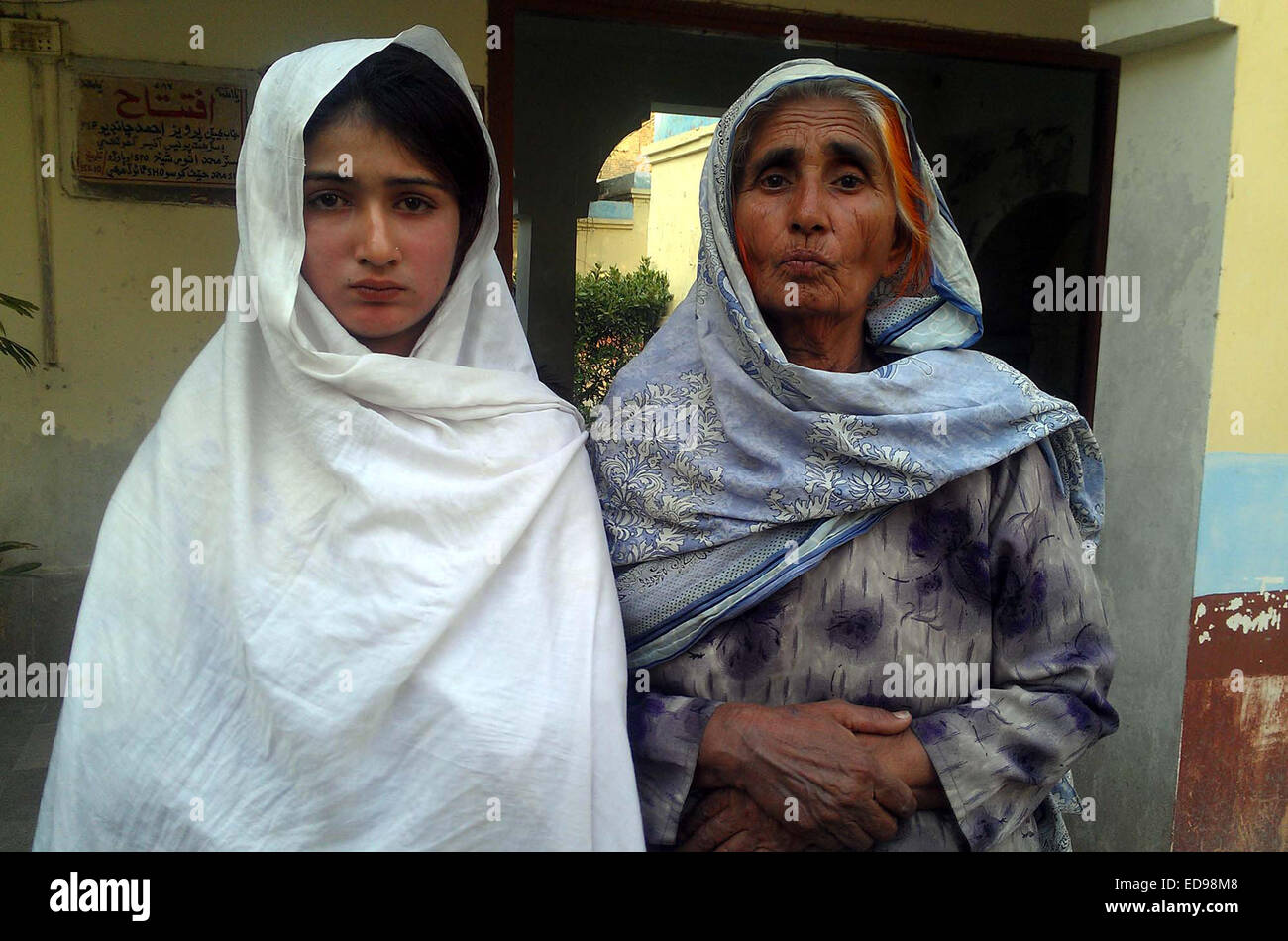 Twelve years old girl Nighat Shar along with mother is in under ...
