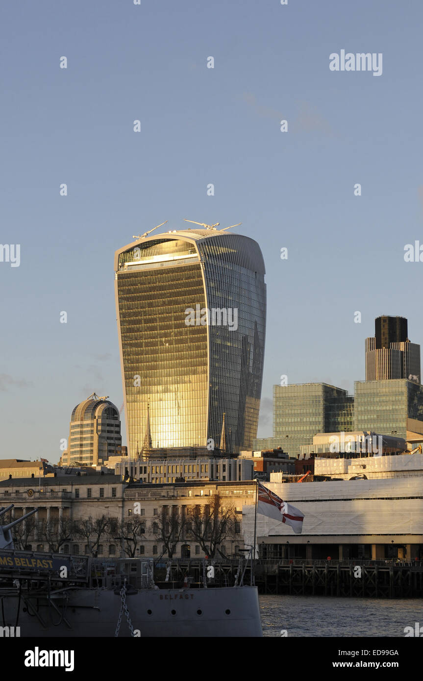 The Modern skyline of the City of London with The Walkie Talkie ...