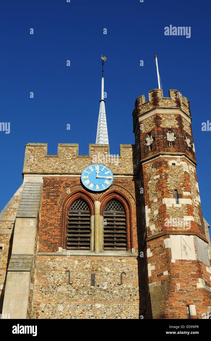 Tower of St Mary's Church, Hitchin, Hertfordshire, England, UK Stock ...