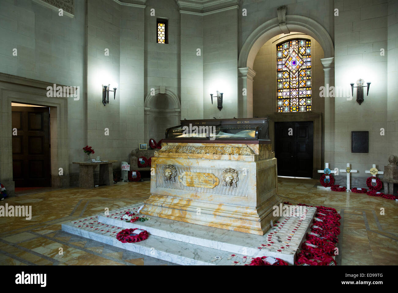 The interior of the Birmingham Hall of Memory in the City Centre Stock ...