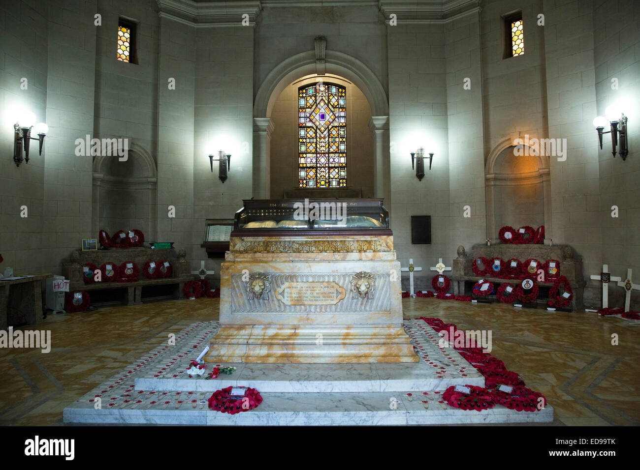 The interior of the Birmingham Hall of Memory in the City Centre Stock ...