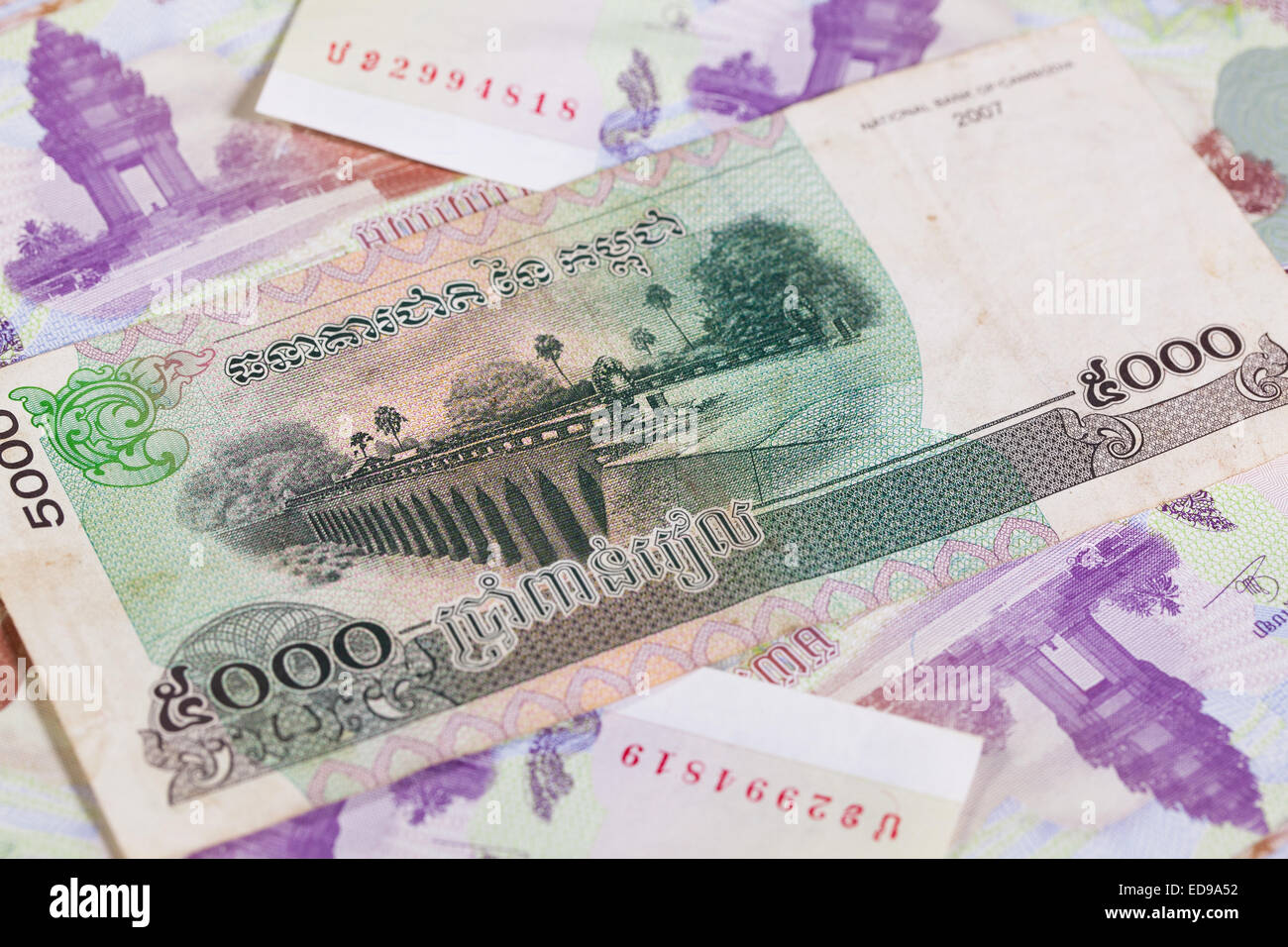 Different Cambodia Riels banknotes on the table Stock Photo - Alamy