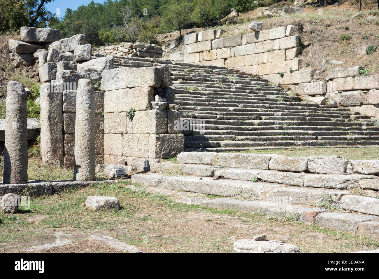 Mausolean ruins at Labraunda, near Milas in Western Turkey Stock Photo ...