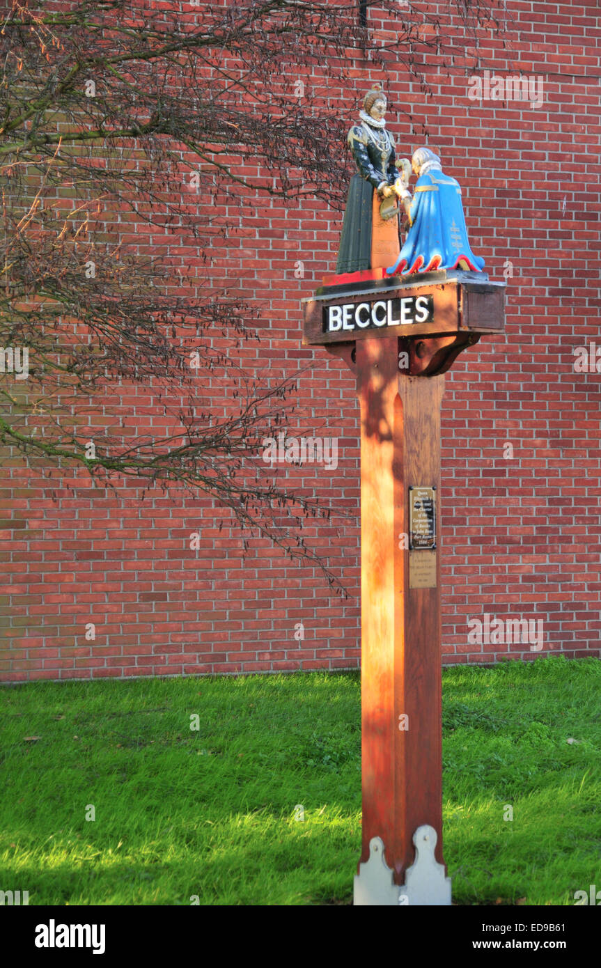 Beccles town sign hi-res stock photography and images - Alamy