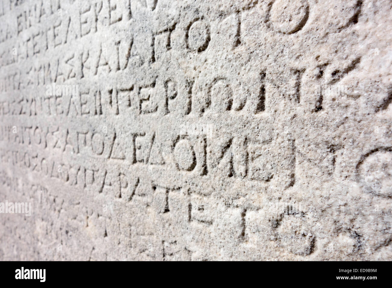 Greek inscription in Archaeological site in Turkey Stock Photo - Alamy