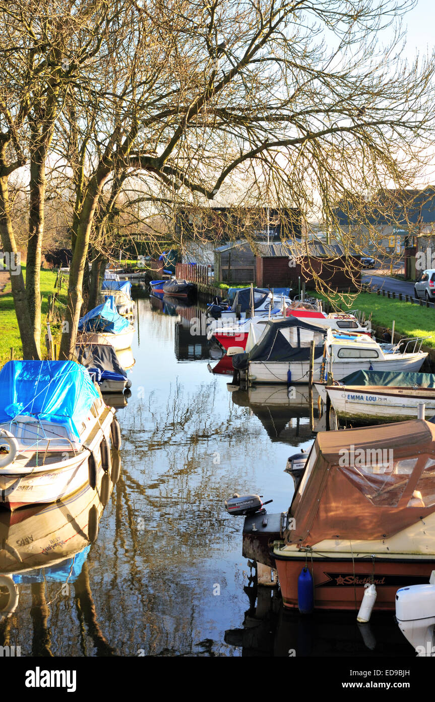 Boats moored at Beccles Quay Stock Photo - Alamy