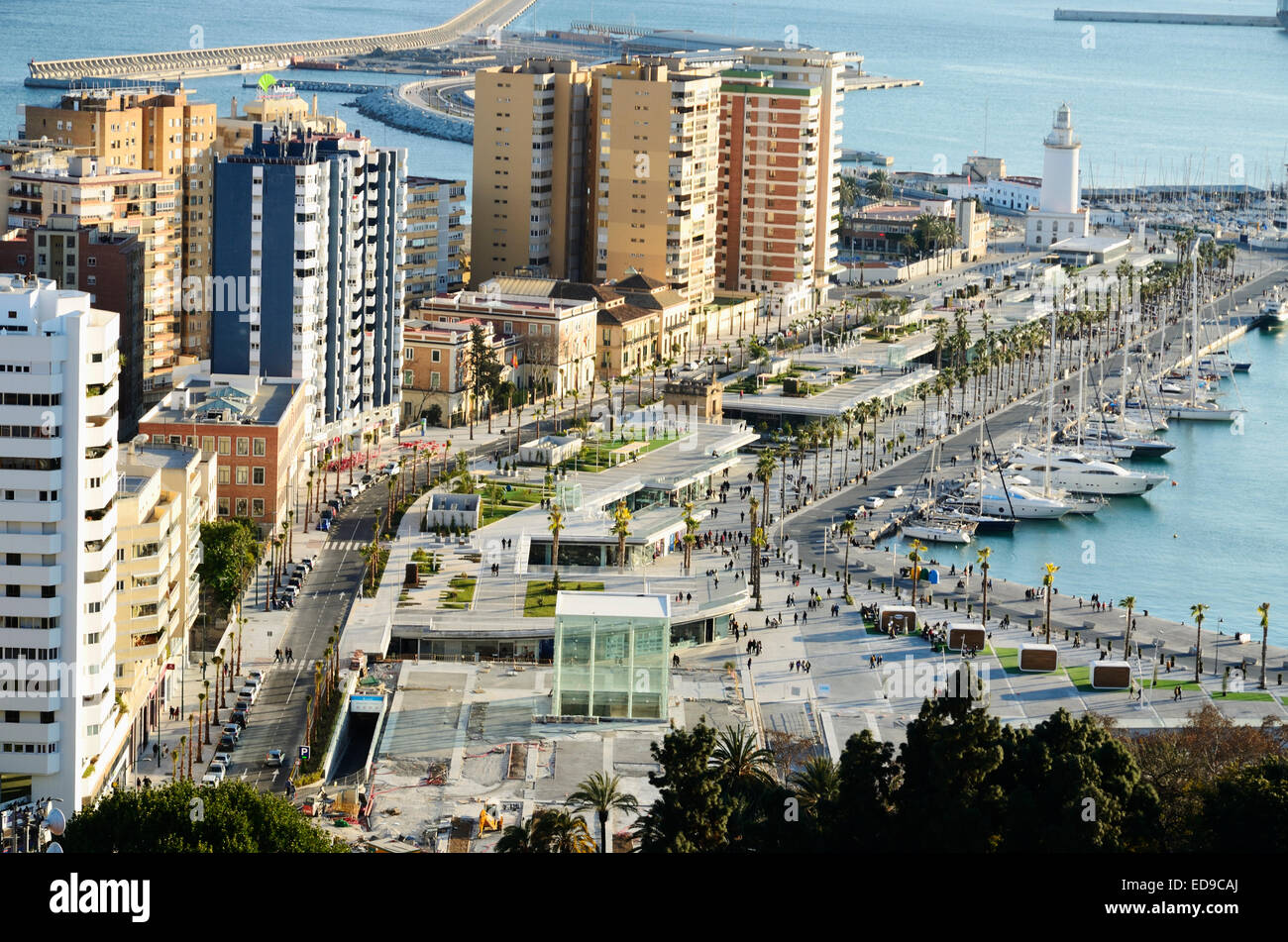 Malaga. Views from the Castle of Gibralfaro Stock Photo - Alamy