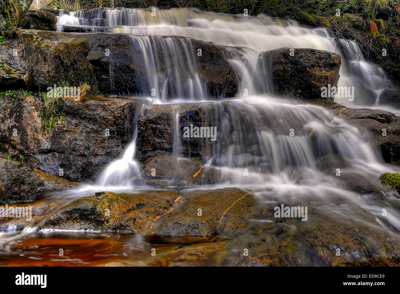 East Gill Force 1 mile downstream on the River Swale from Keld in the ...