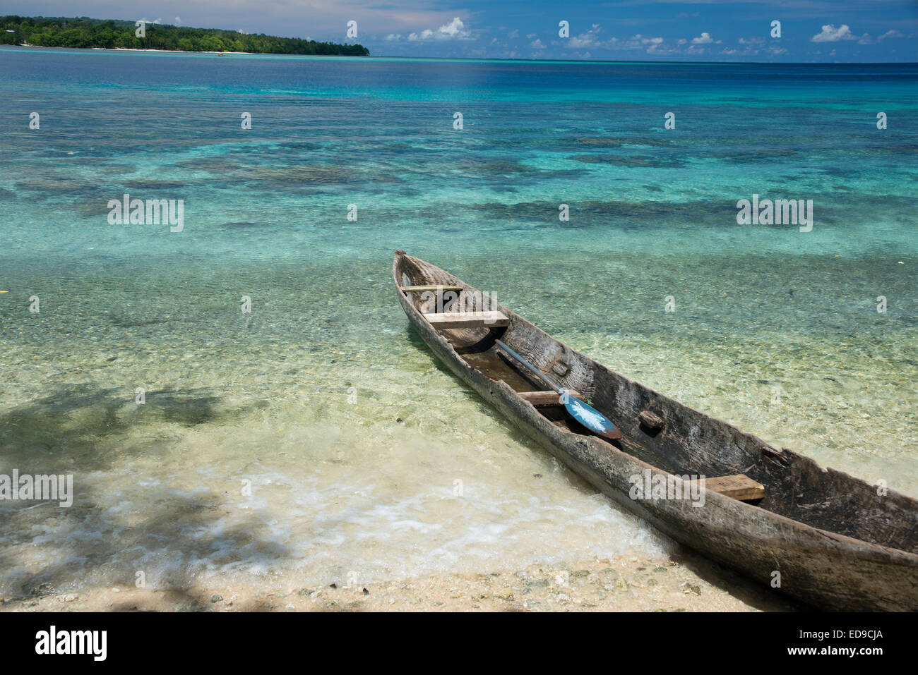 Melanesia, Solomon Islands, Santa Cruz Island group, Malo Island. Clear ...