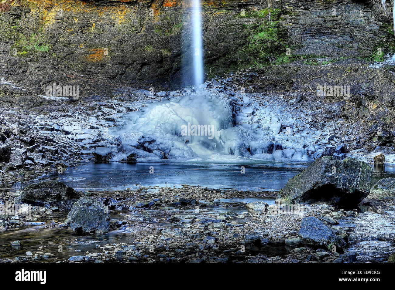 With a 100ft drop this is Hardraw Waterfall in Wensleydale in the ...