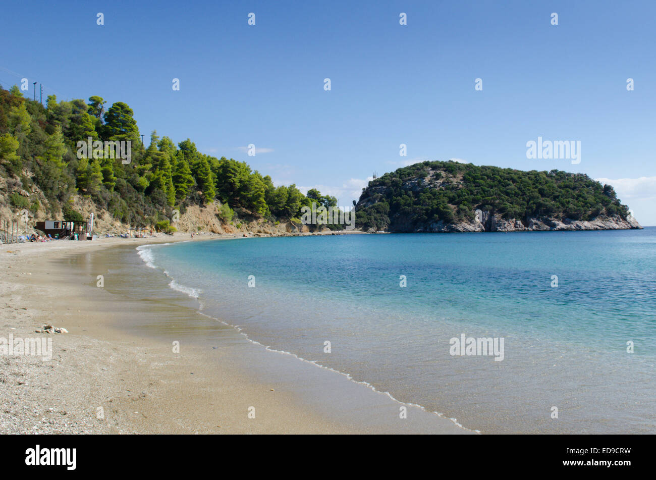 Staphylos or Stafilos beach, Skopelos. October Stock Photo - Alamy