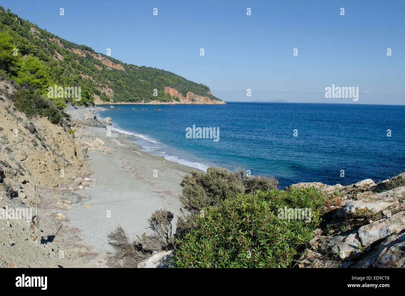 Velanio beach near Staphylos or Stafilos, Skopelos. Greek island ...