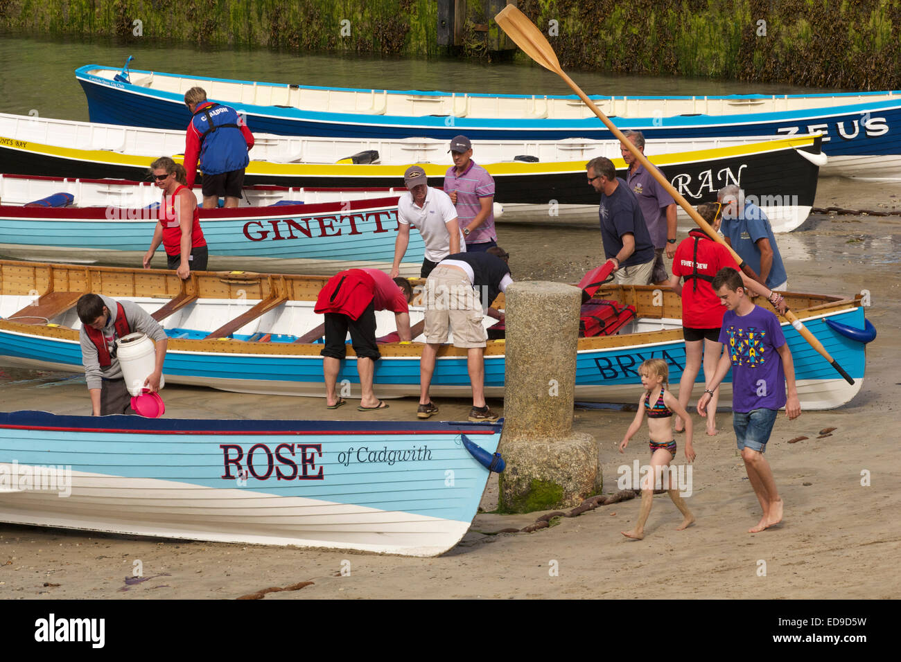 Cornish pilot gigs regatta, Newquay Stock Photo - Alamy