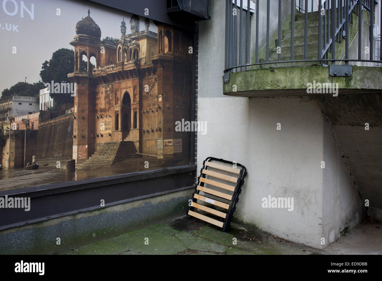 Dystopian landscape of north London stairwell and fantasy of Indian ...