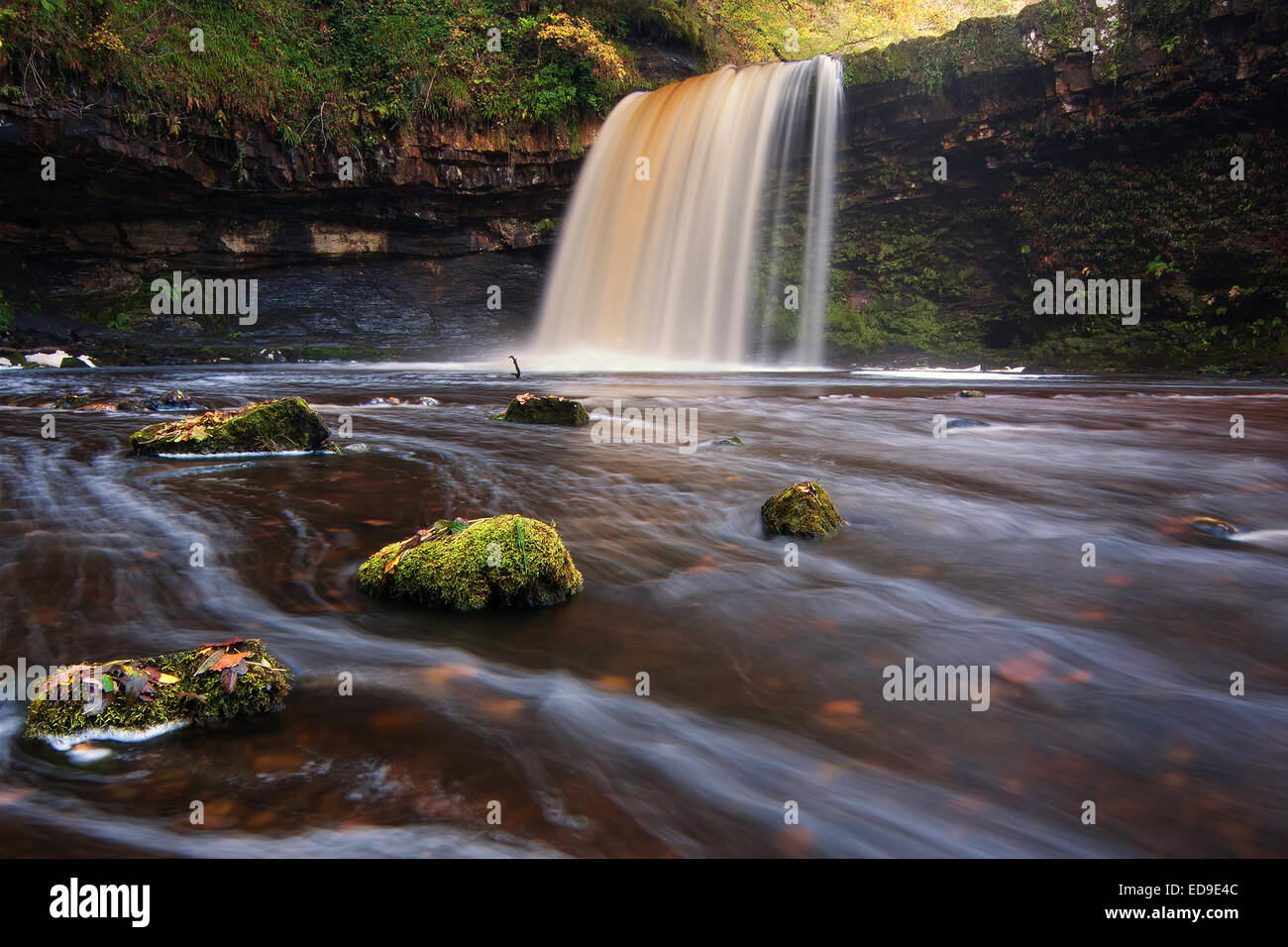 Waterfall in the Brecon Beacons, Wales Stock Photo - Alamy
